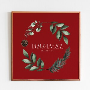 Christian Christmas BUNDLE Set, Isaiah 9:6, Immanuel Isaiah 7 14 ...