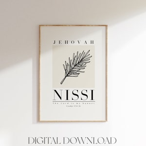 Jehovah Nissi Printable, Exodus 17:8-16, the Lord is My Banner, Bible ...