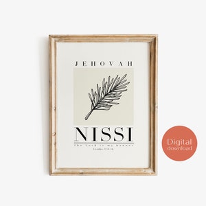 Jehovah Nissi Printable, Exodus 17:8-16, the Lord is My Banner, Bible ...