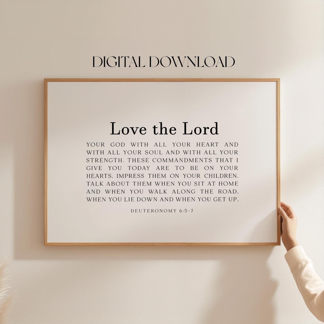 Love the Lord Your God With All Your Heart Printable, Deuteronomy 6 ...