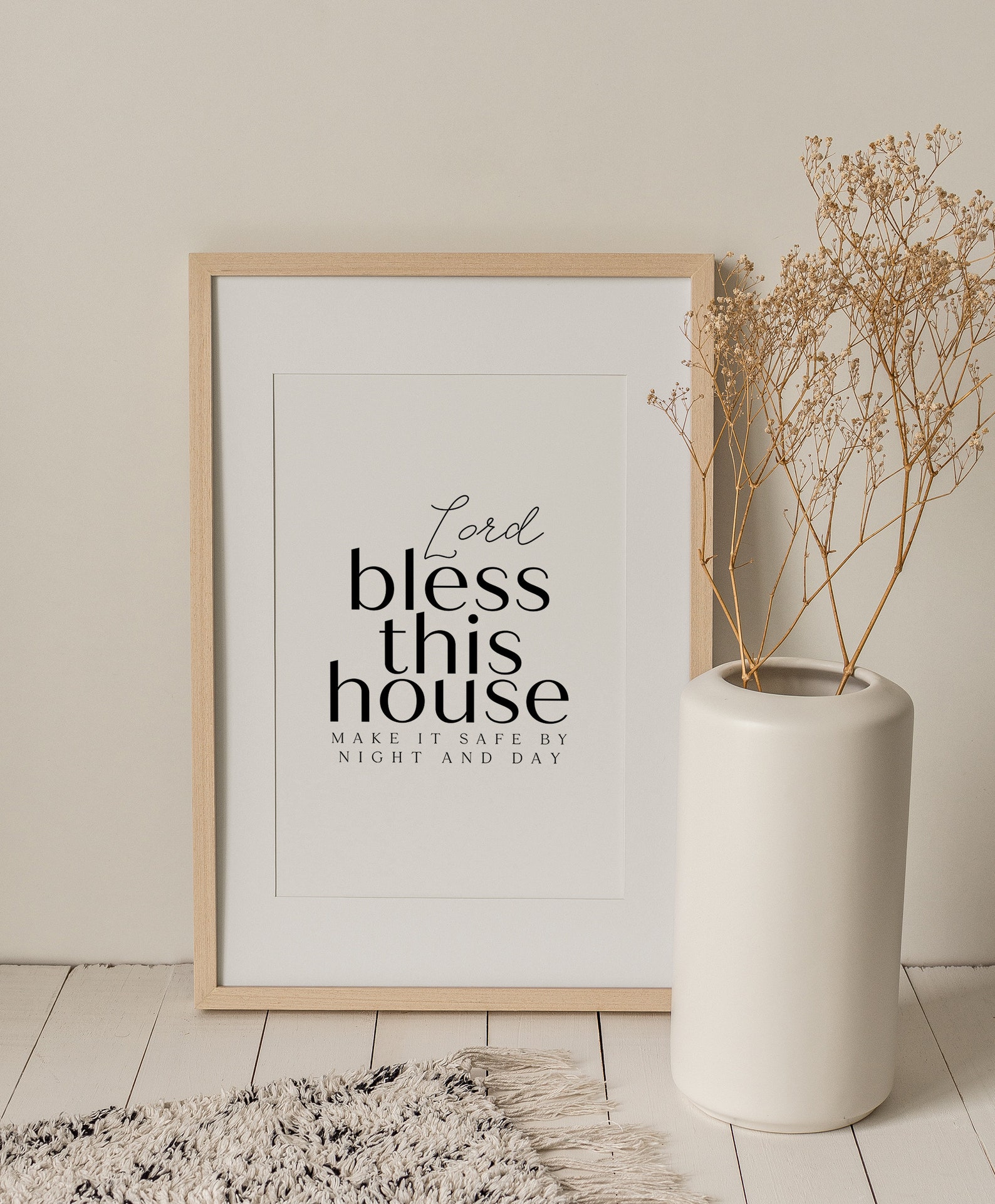 Lord Bless This House Print Christian Home Wall Decor | Etsy