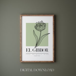 Hebrew Names of God Set of 3 Downloadable Poster, El Olam El Elyon El ...