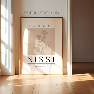 Yahweh Nissi Druckbar, Exodus 17:8-16, Der Herr ist mein Banner ...