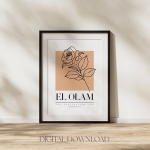 El Olam Downloadable Art, Genesis 21:33, Hebrew Names of God Printable ...