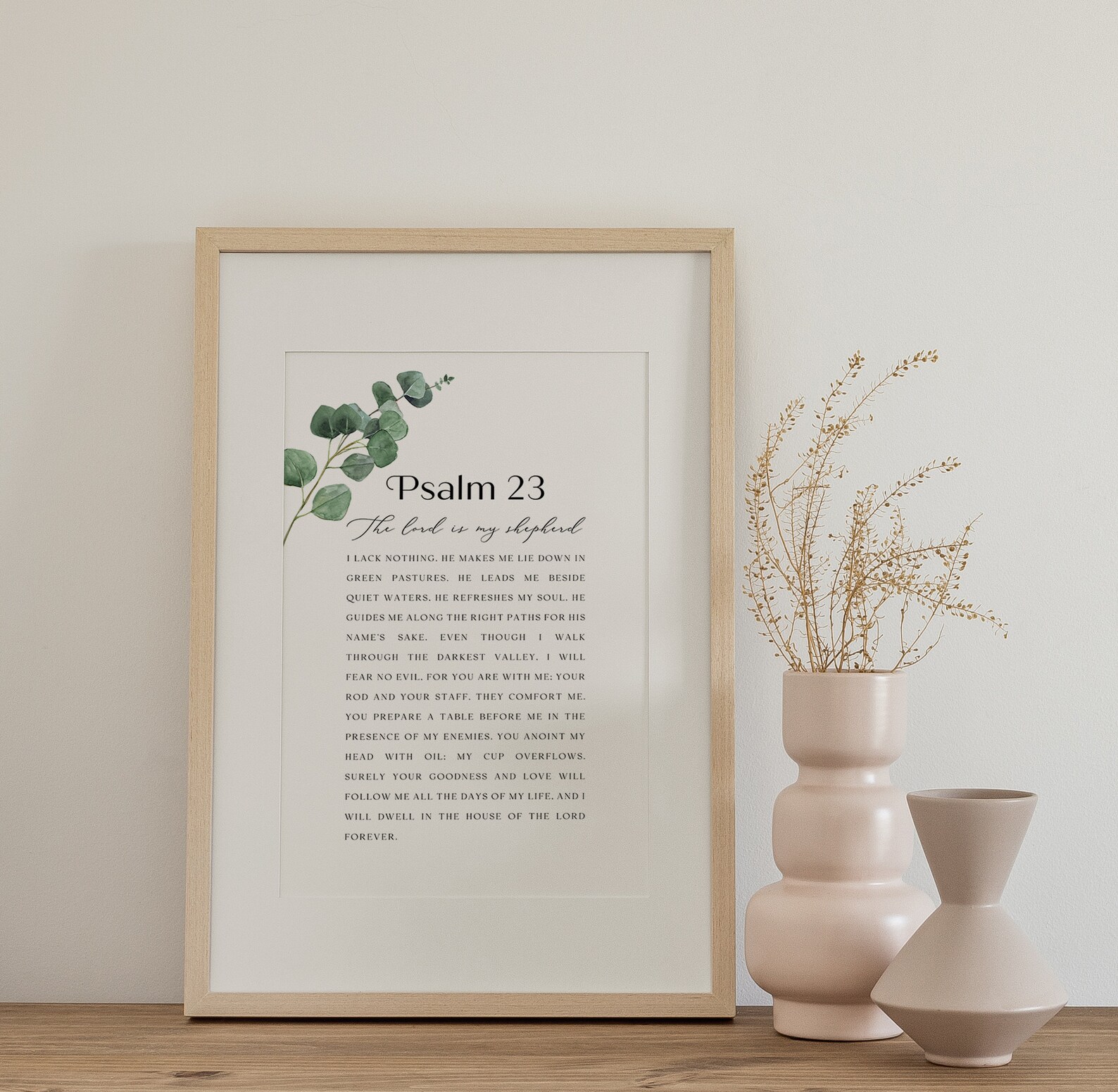 Psalm 23 the Lord is My Shepherd Printable Minimalist Bible - Etsy