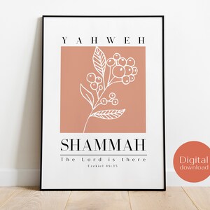 Set of 3 Yahweh Hebrew Names of God Downloadable, Yahweh Nissi Raah ...