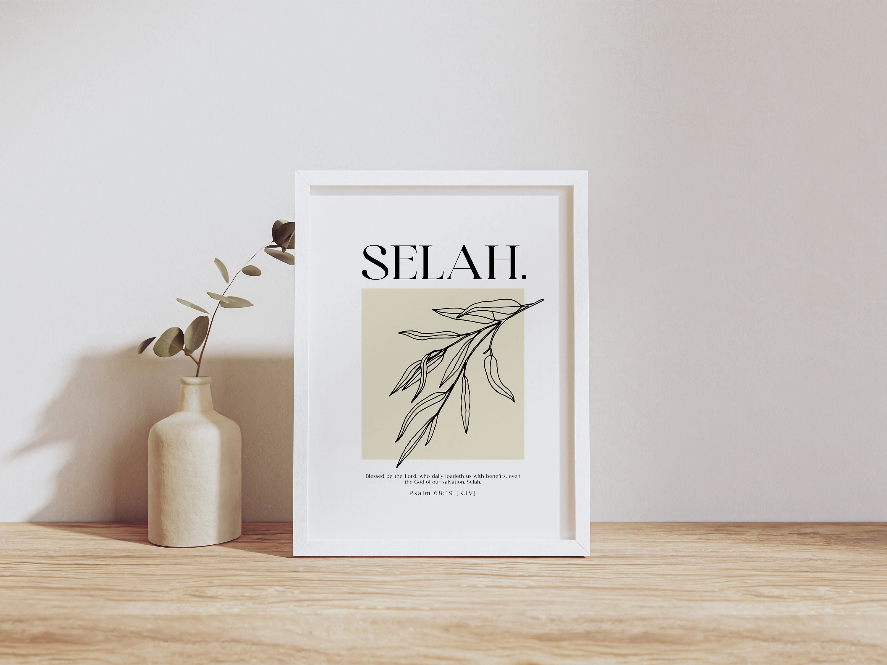 Selah Hebrew Definition Print, Christian Wall Art (digital Download) - Etsy