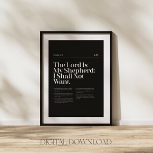 Psalm 23 Downloadable Wall Art, the Lord is My Shepherd Printable ...