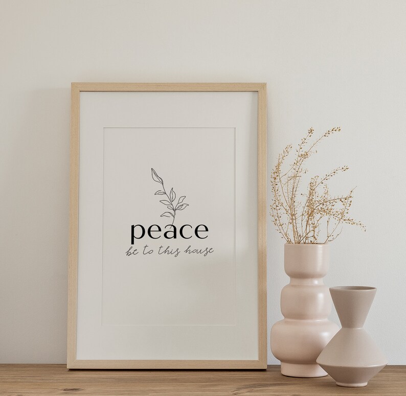 Peace Be to This House Print Peace Quote Prints Home Wall - Etsy