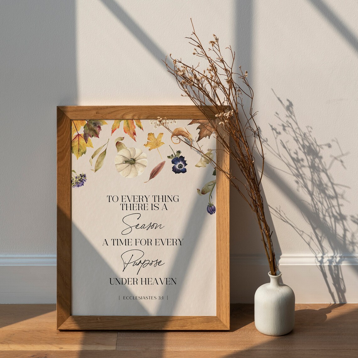 Ecclesiastes 3:1 Digital Wall Art Print A Time for - Etsy