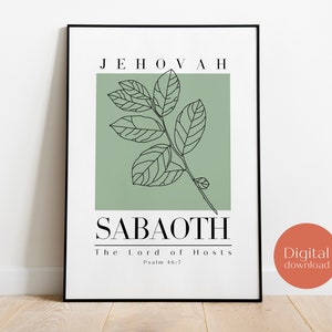 Jehovah Sabaoth the Lord of Hosts Downloadable Psalm 46:7 - Etsy