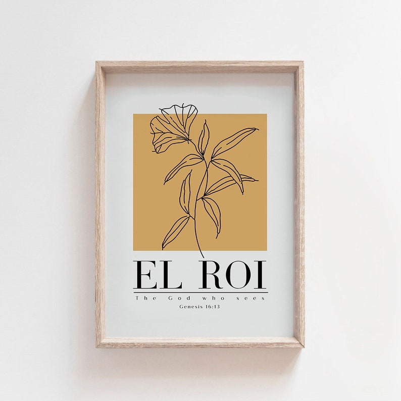 El Roi Printable Wall Art Genesis 16:13 Names of God Bible - Etsy