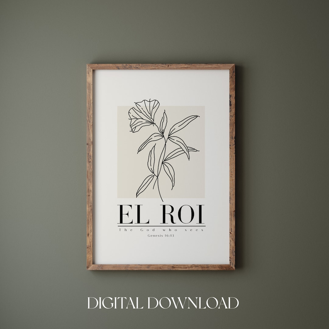 El Roi Printable: Boho Wildflower Christian Wall Art (digital Download ...