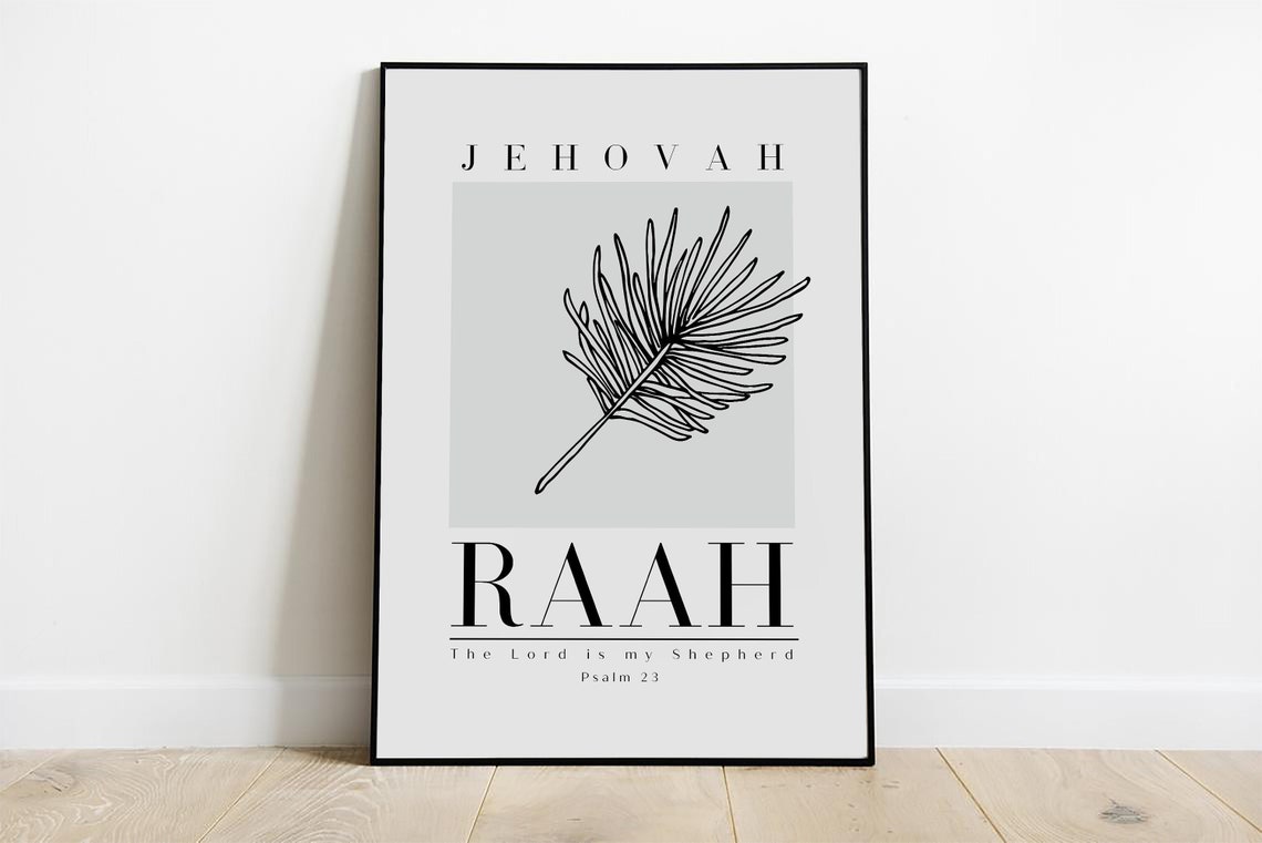 Jehovah Raah Printable Psalm 23 the Lord is My Shepherd | Etsy