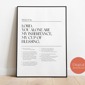 Psalm 16 Downloadable Wall Art, Christian Wall Art Printable ...