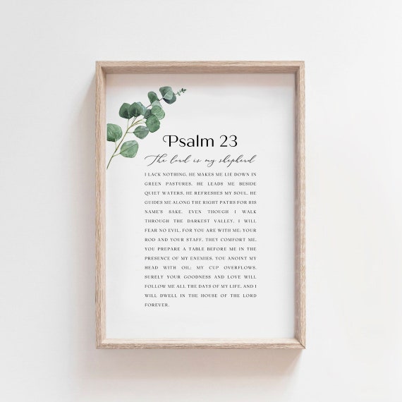 Psalm 23 the Lord is My Shepherd Printable Minimalist Bible - Etsy