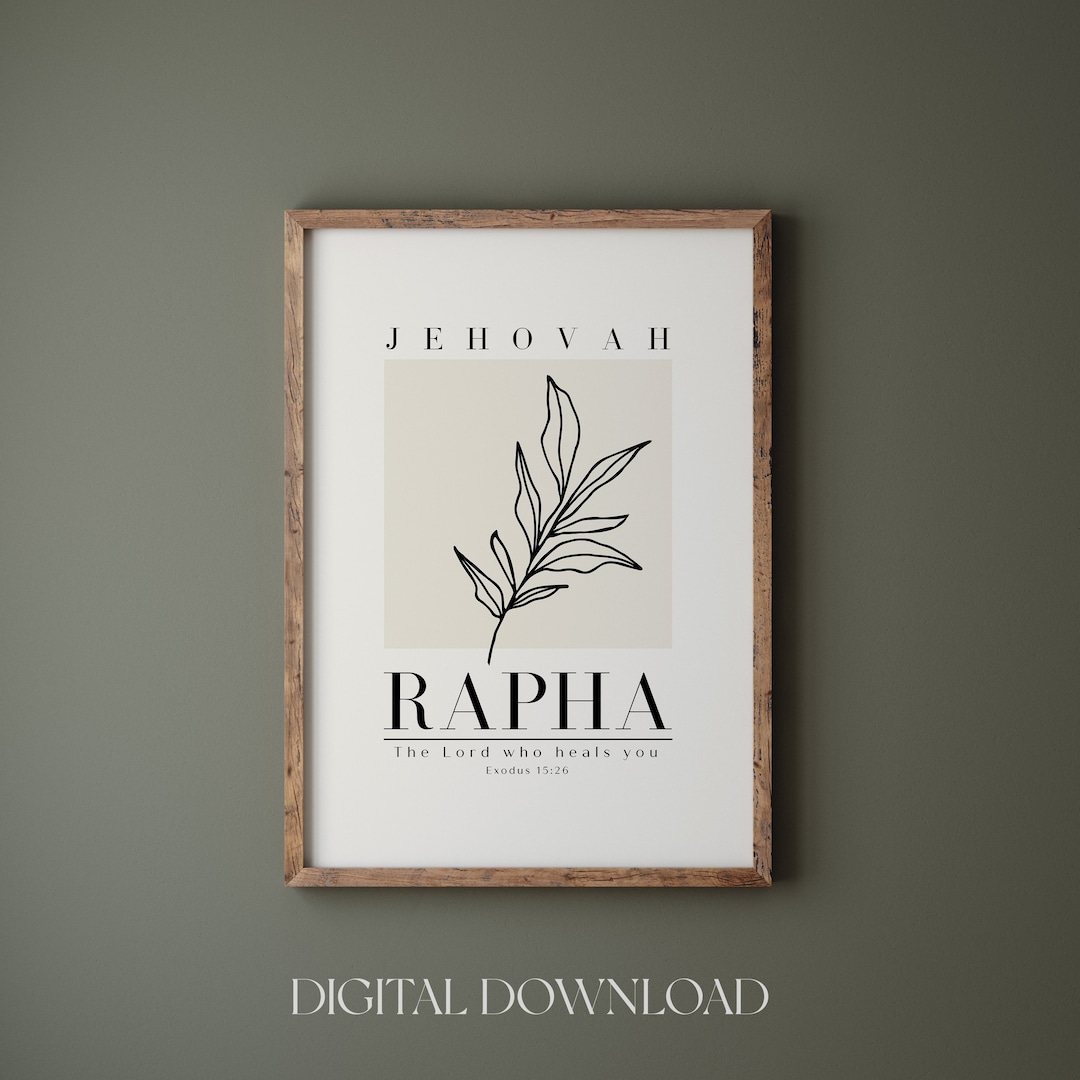Jehovah Rapha the Lord Who Heals You Printable, Exodus 15:26, Vintage ...