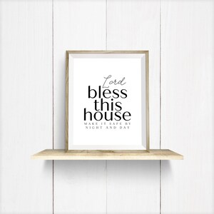 Lord Bless This House Print Christian Home Wall Decor | Etsy