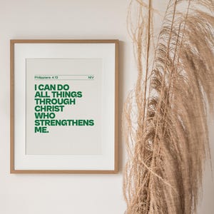 Philippians 4:13 Printable Wall Art – I Can Do All Things Bible Verse ...