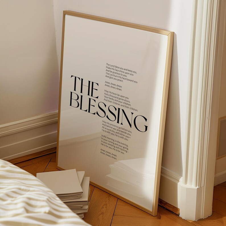 The Blessing Song Lyric Printable, Bible Verse Wall Art, Christian Wall ...