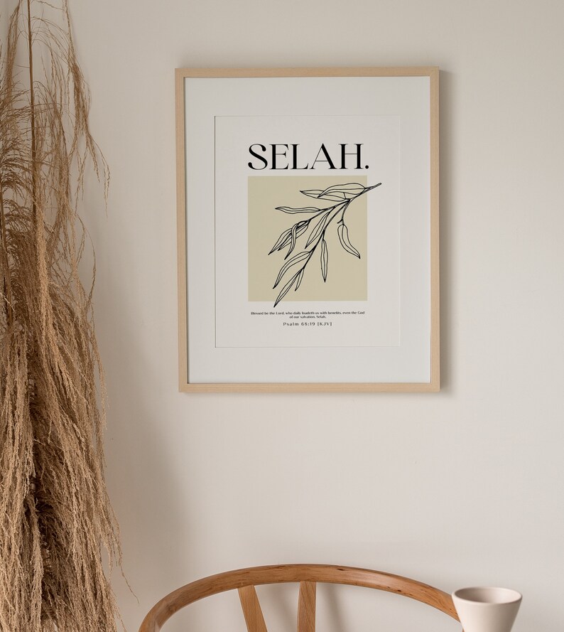 Selah Hebrew Definition Print, Christian Wall Art (digital Download) - Etsy