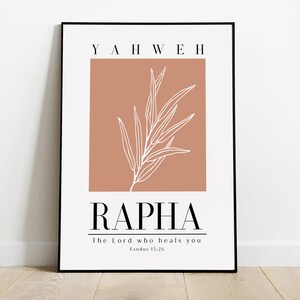Set of 6 Hebrew Names of God Christian Printable Wall Art, Yahweh Jireh ...