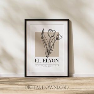 El Elyon Downloadable Art, Genesis 14:20, Hebrew Names of God Printable ...