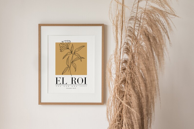 El Roi Floral Bible Verse Print, Christian Home Decor (digital Download ...
