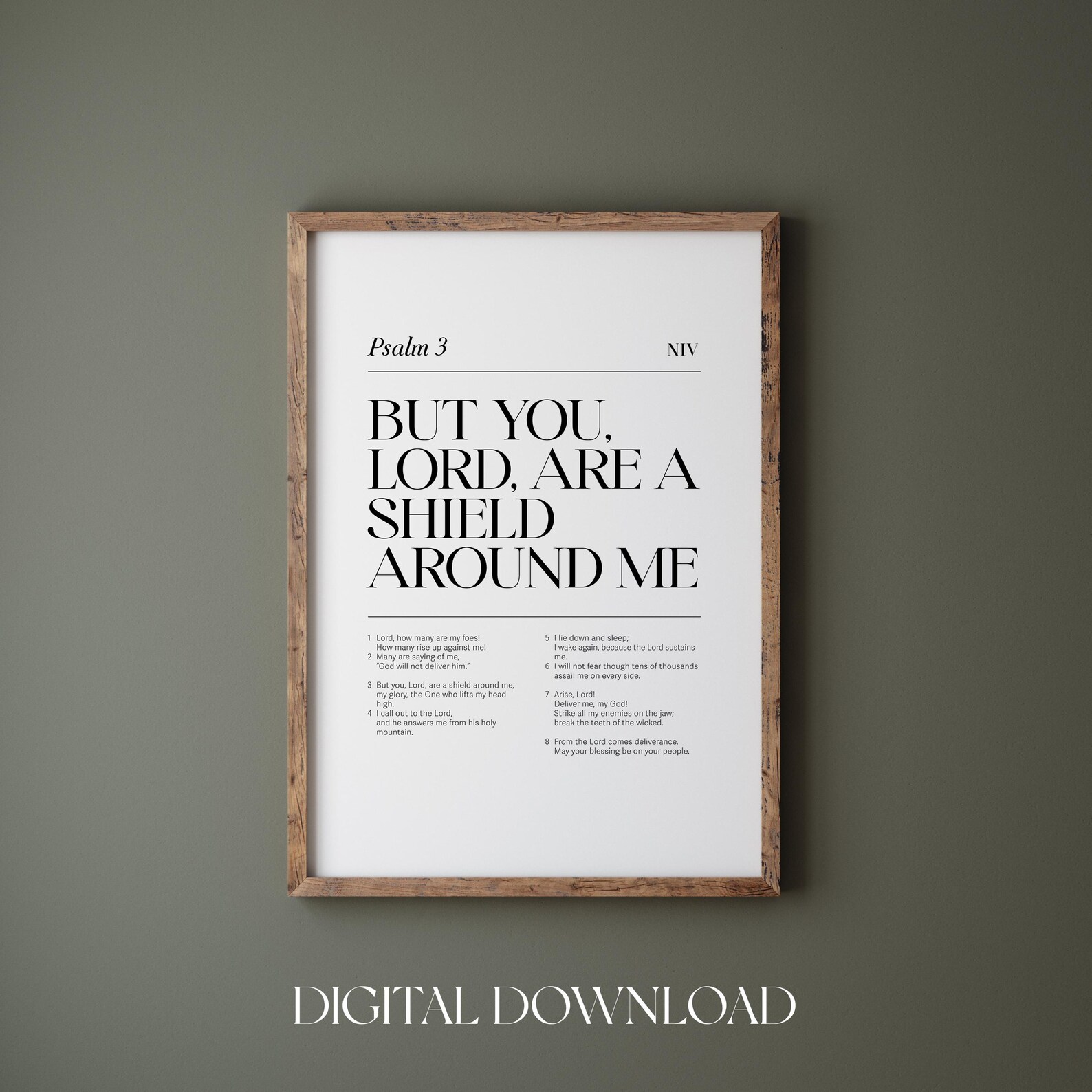 Psalm 3:3 Bible Verse Printable, Christian Wall Art (digital Download ...
