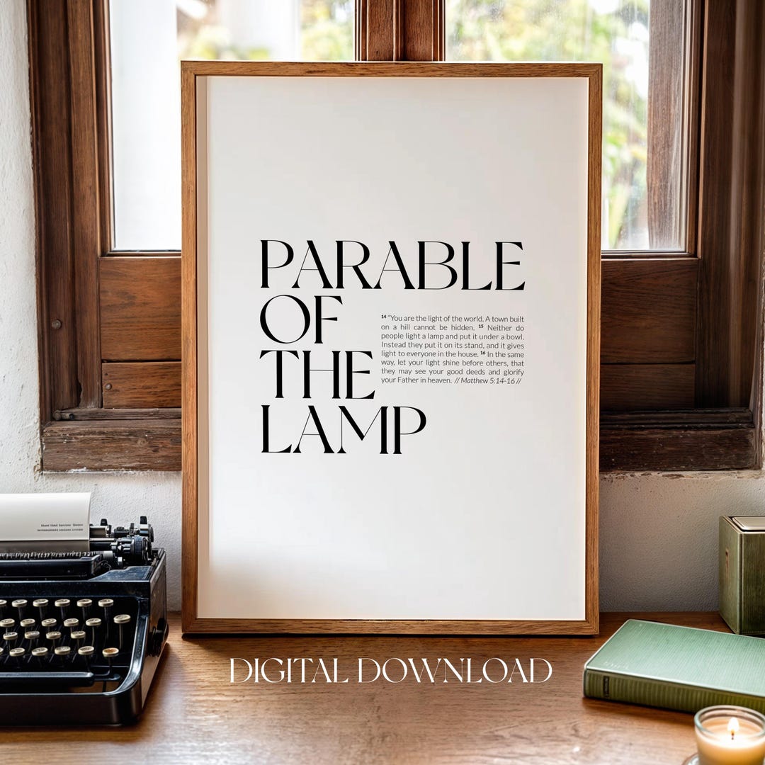 Parable of the Lamp Printable, Christian Bible Verse Wall Art (digital ...