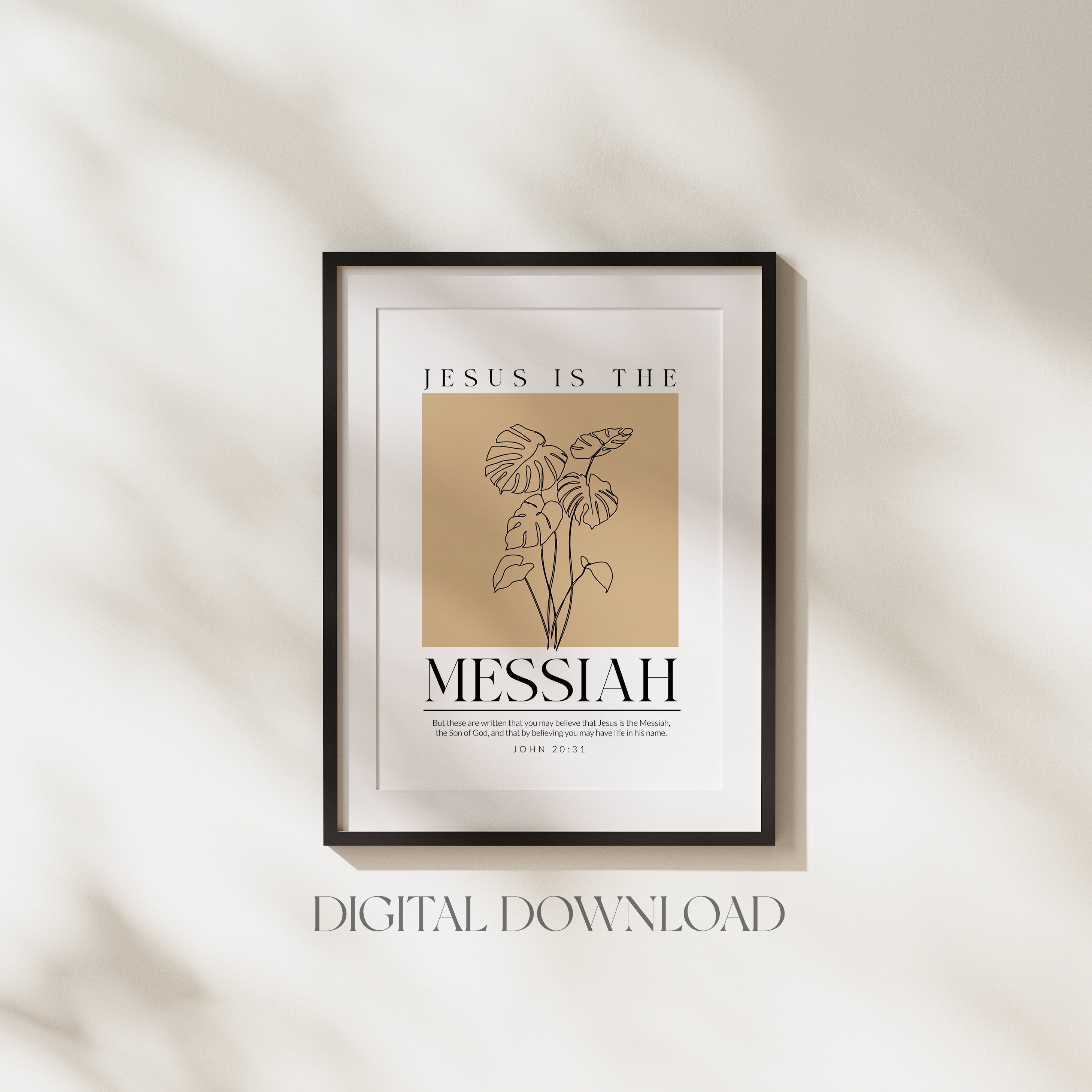 Jesus is the Messiah Print, John 20:31, Christian Wall Art (digital ...