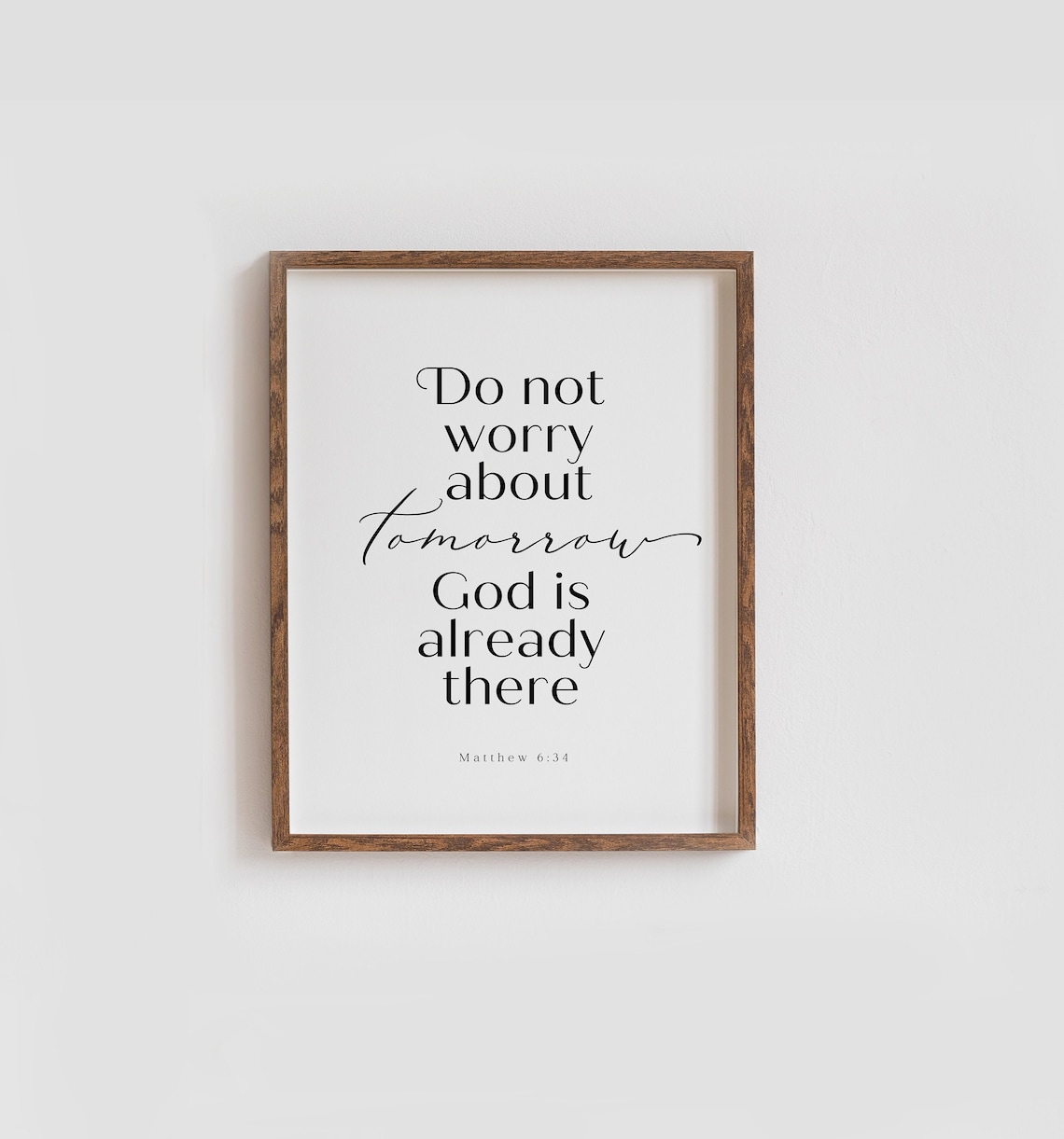 Do Not Worry About Tomorrow Bible Verse Wall Art Print - Etsy