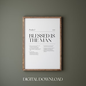 Psalm 1 Bible Verse Print: Modern Christian Wall Art (digital Download ...