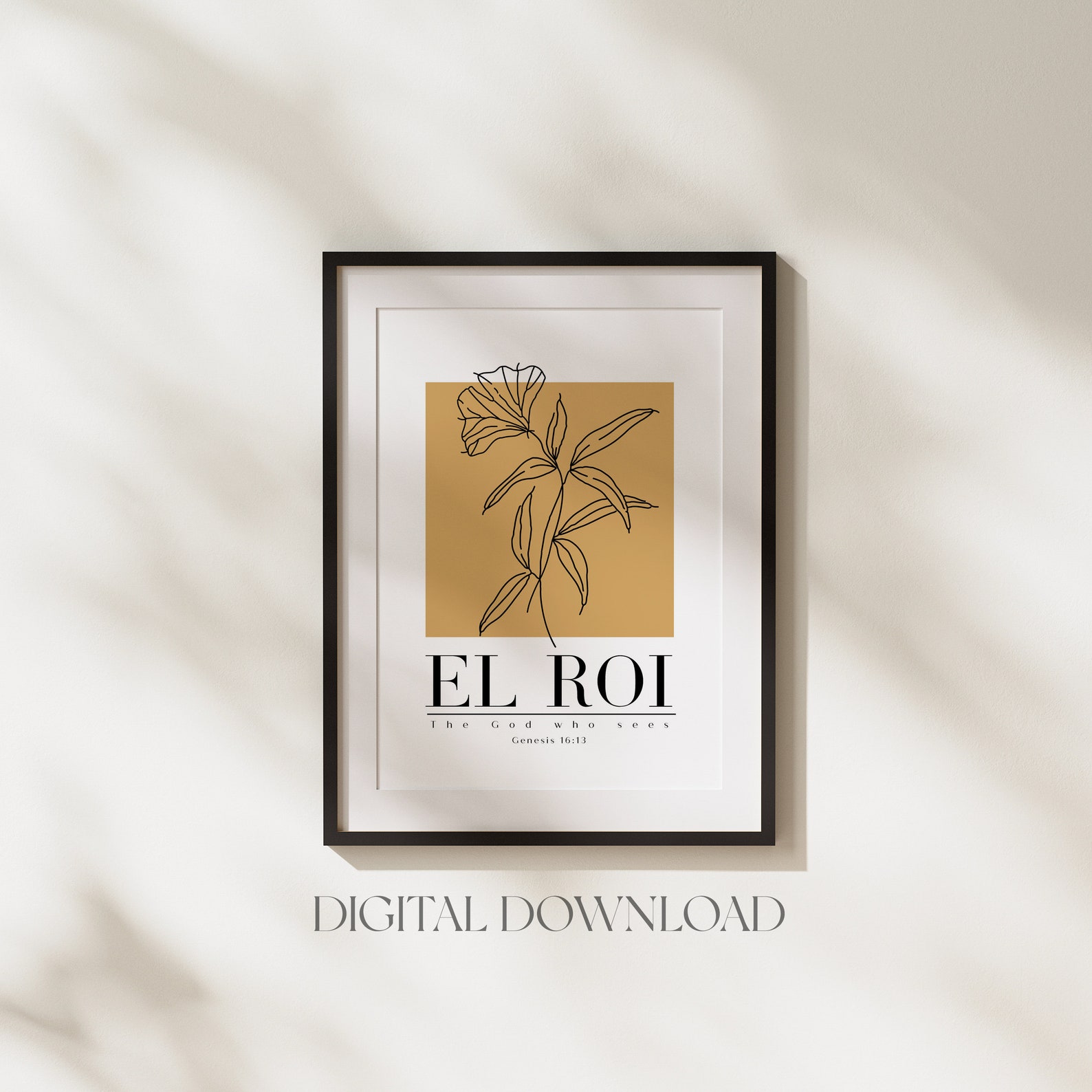 El Roi Floral Bible Verse Print, Christian Home Decor (digital Download ...