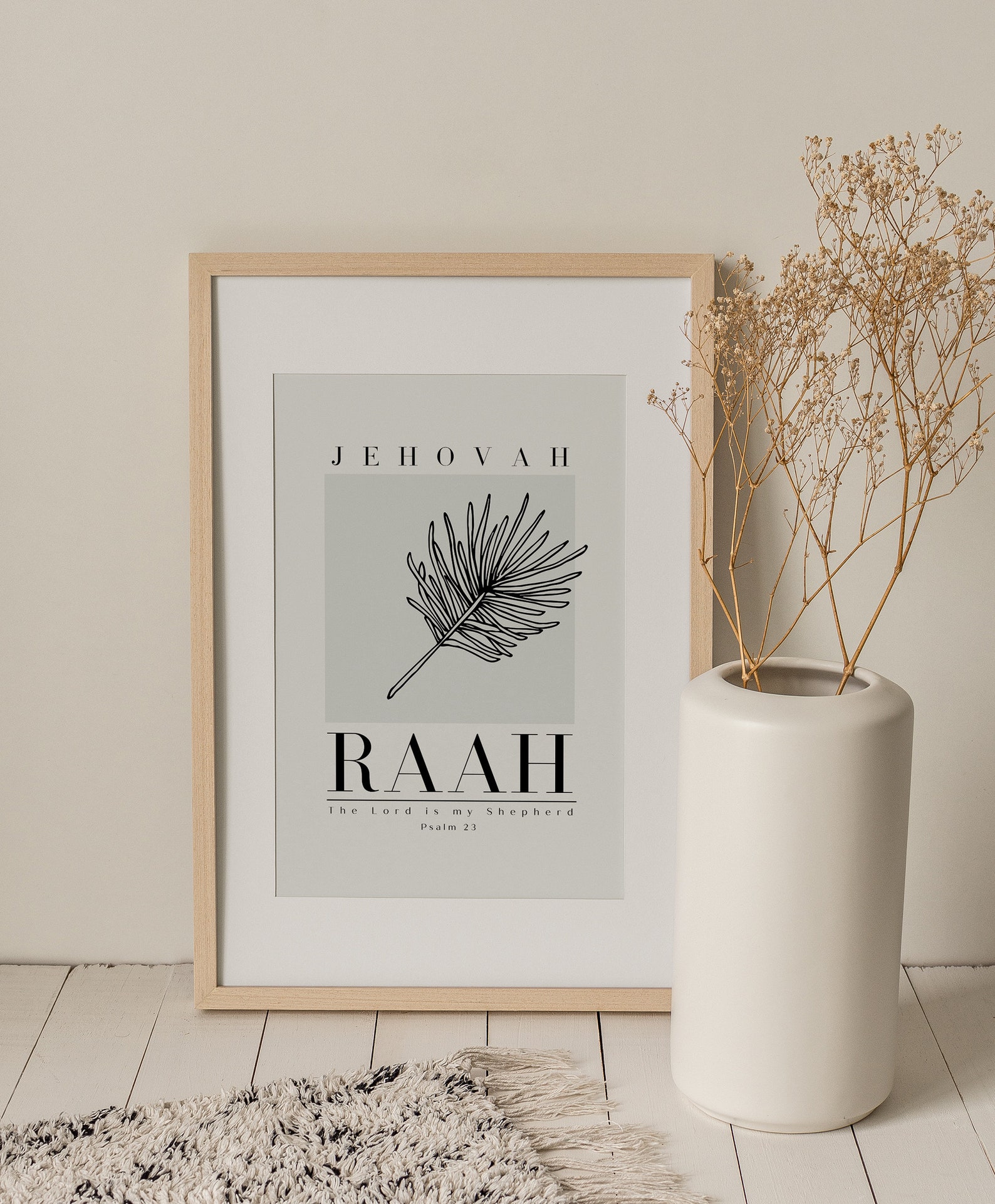 Jehovah Raah Printable Psalm 23 the Lord is My Shepherd | Etsy
