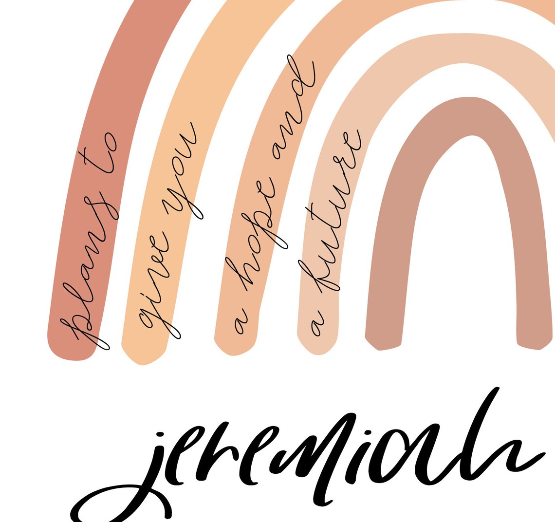 Personalized Rainbow Baby Name Printable Custom Christian | Etsy