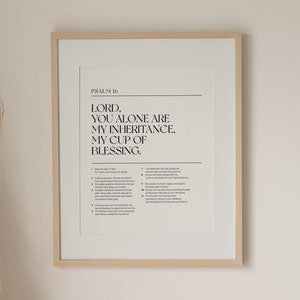 Psalm 16 Downloadable Wall Art, Christian Wall Art Printable ...