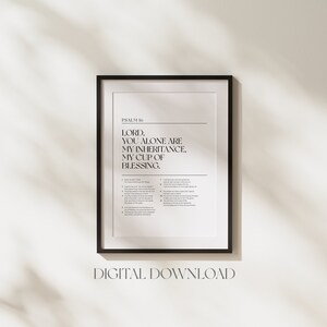Psalm 16 Downloadable Wall Art, Christian Wall Art Printable ...