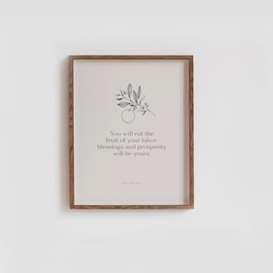 Psalms 128:2 Downloadable Wall Print, Fruit of Your Labor Printable ...