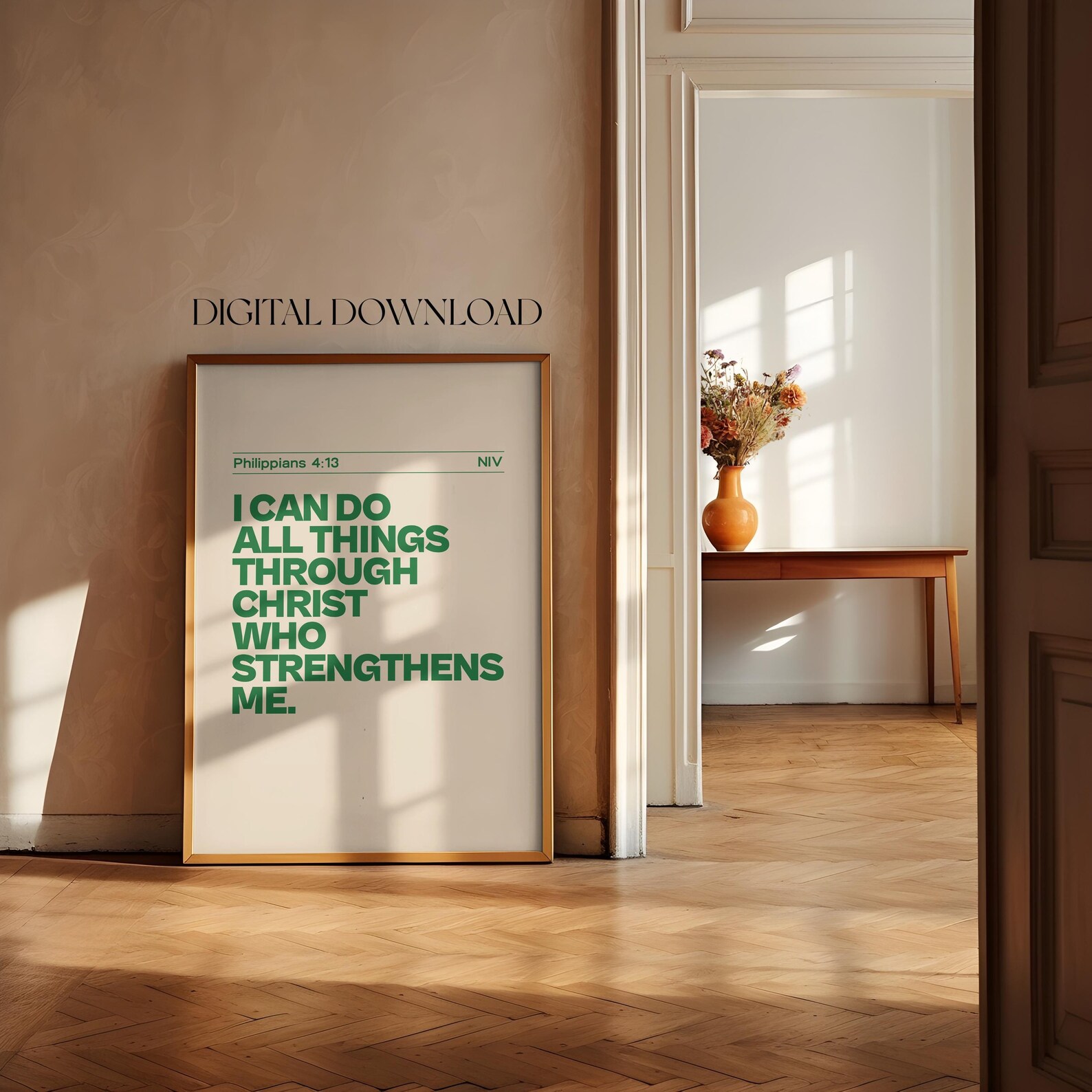 Philippians 4:13 Printable Wall Art – I Can Do All Things Bible Verse ...