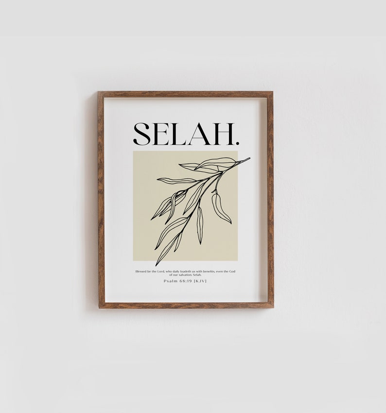 Selah Hebrew Definition Print, Christian Wall Art (digital Download) - Etsy