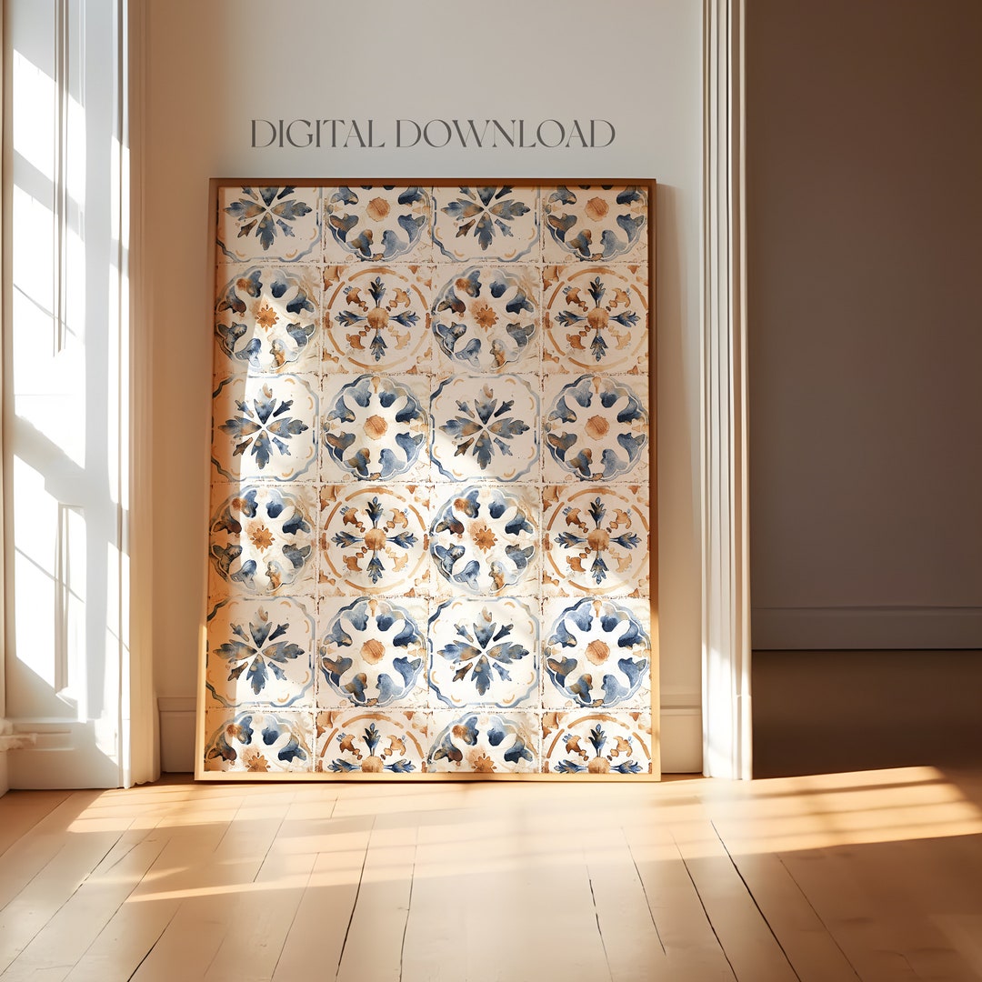 Moroccan Tile Print: Mediterranean Wall Art (digital Download) - Etsy