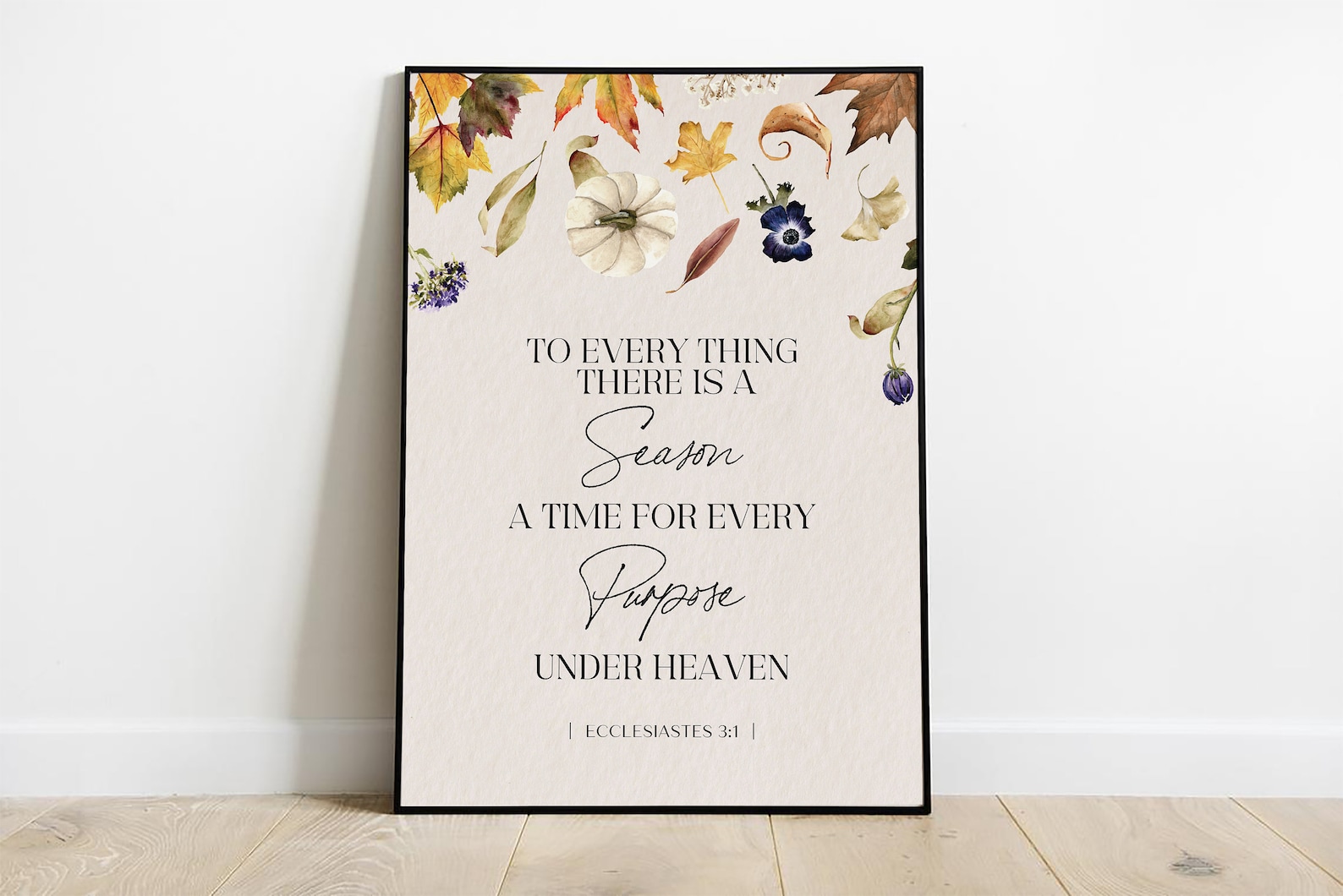 Ecclesiastes 3:1 Digital Wall Art Print A Time for - Etsy