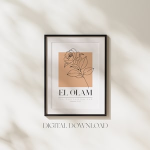 El Olam Downloadable Art, Genesis 21:33, Hebrew Names of God Printable ...