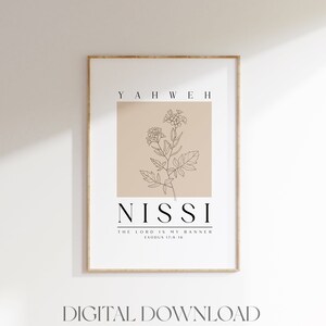 Yahweh Nissi Druckbar, Exodus 17:8-16, Der Herr ist mein Banner ...