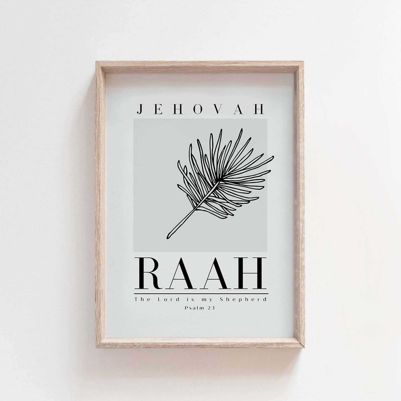 Jehovah Raah Printable Psalm 23 the Lord is My Shepherd | Etsy