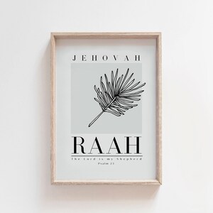 Jehovah Raah Printable Psalm 23 the Lord is My Shepherd | Etsy