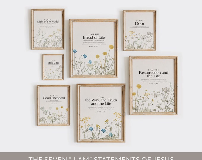I Am Statements - Set of 7 Christmas Ornaments, Scripture Ornaments ...