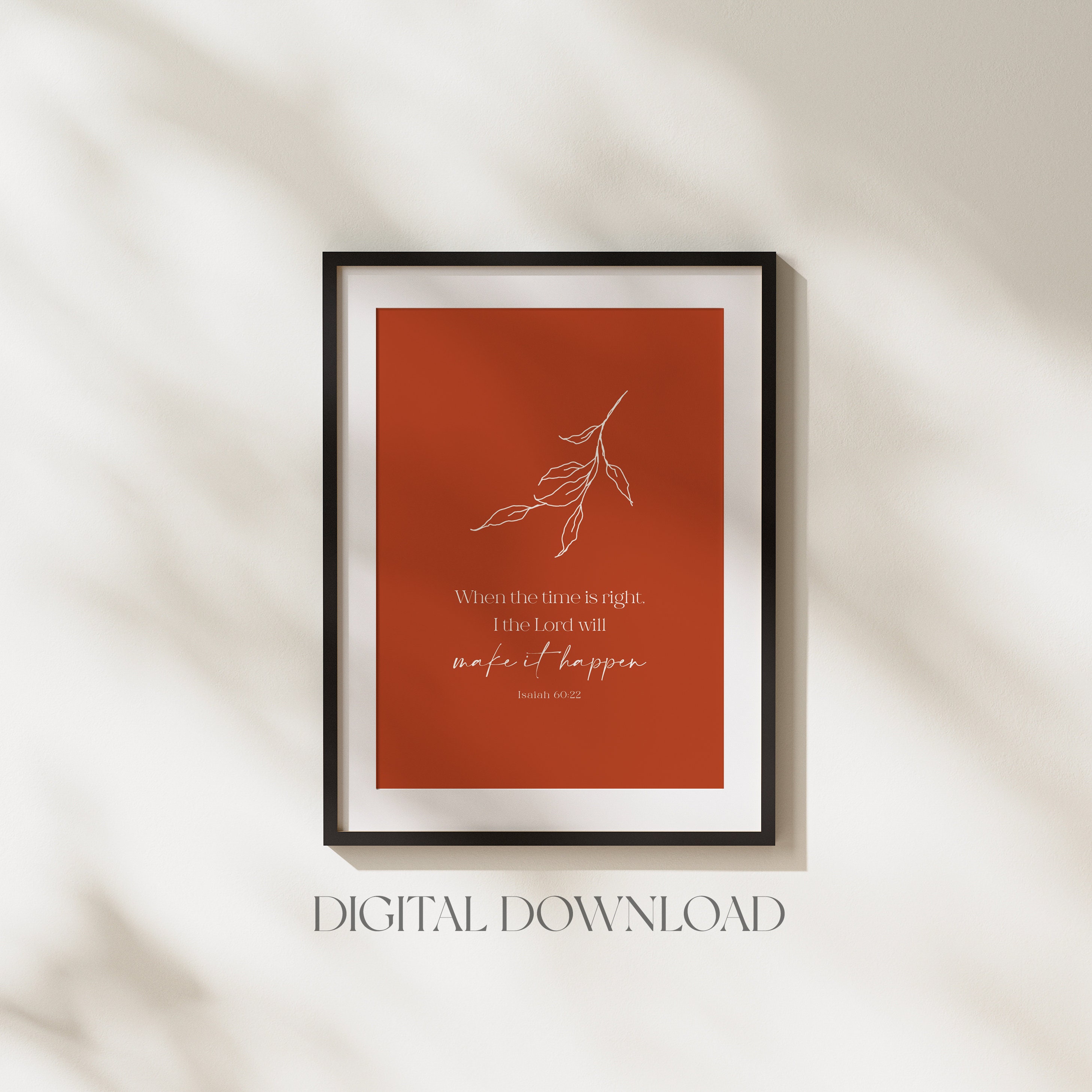 Isaiah 60:22 Bible Verse Printable, When the Time is Right I the Lord ...
