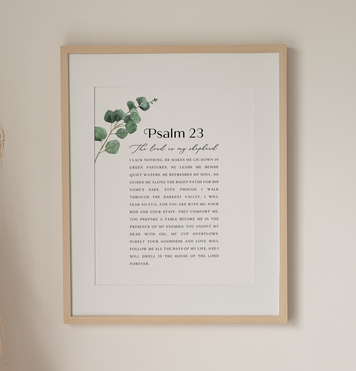 Psalm 23 the Lord is My Shepherd Printable Minimalist Bible - Etsy